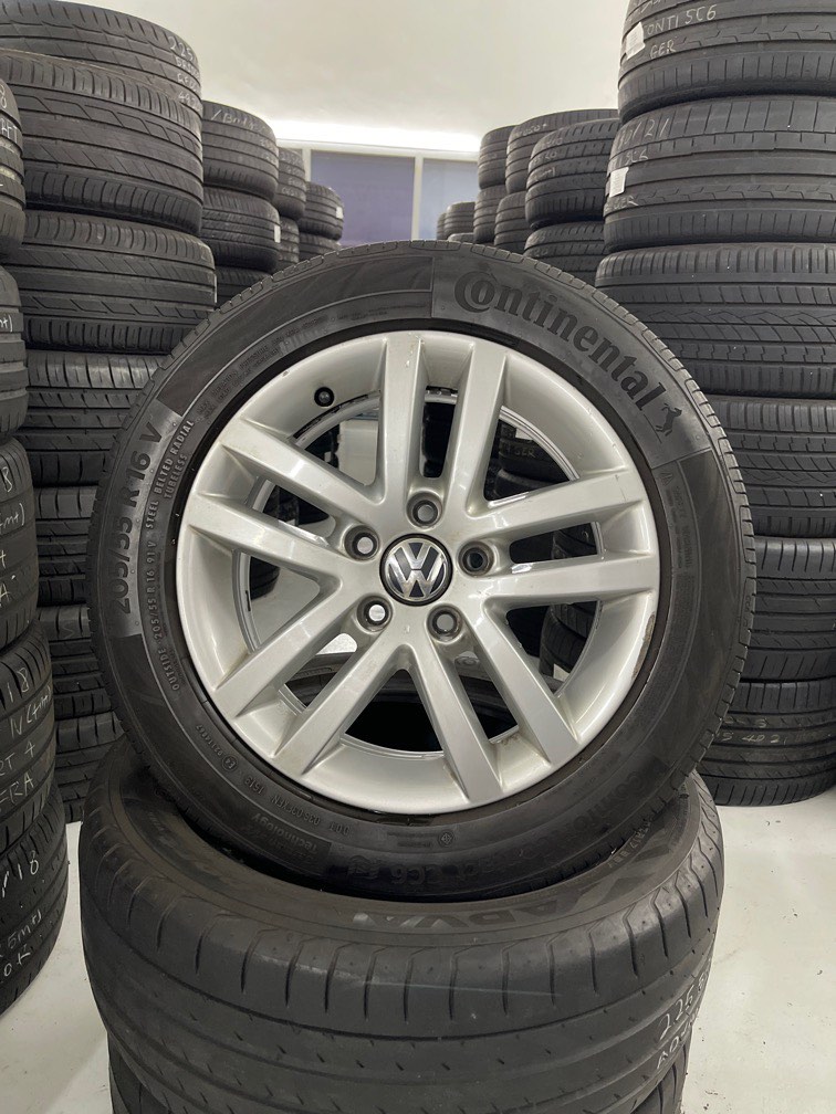 Volkswagen Original 16 Inch Rims with Continental 205 55 16, Car ...
