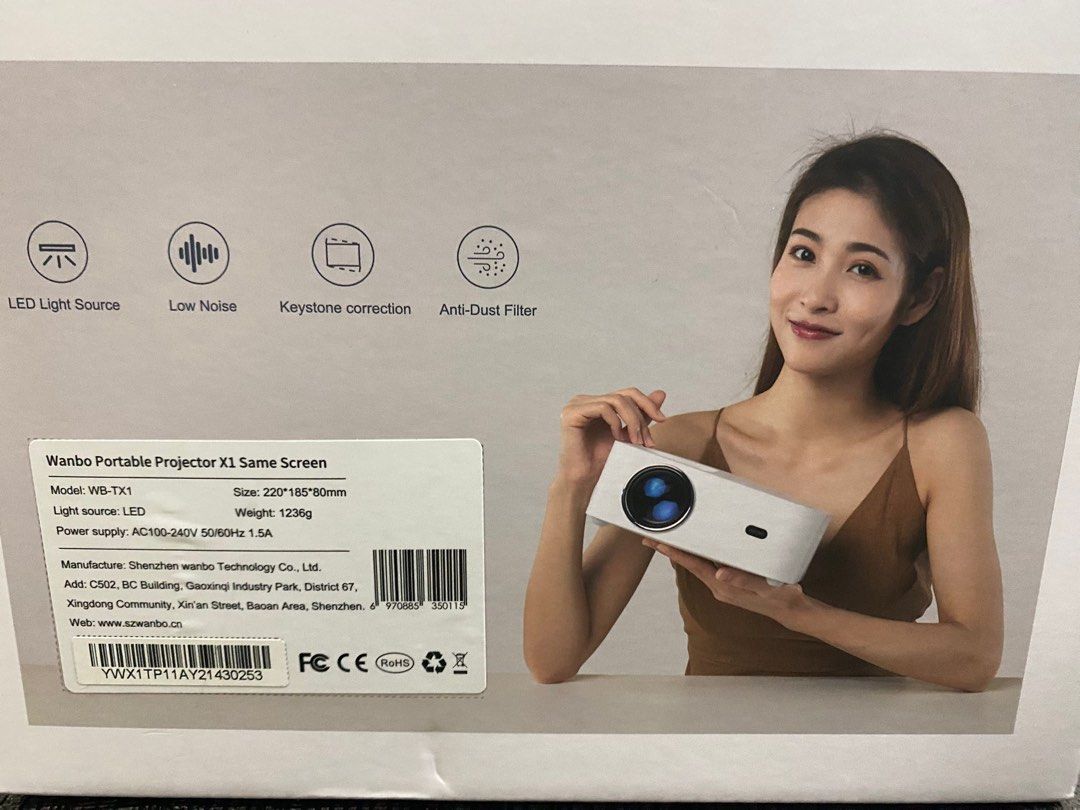 Wanbo Portable Projector, TV & Home Appliances, TV & Entertainment ...