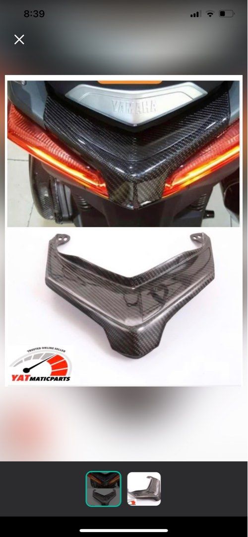 Xmax ducktail ori Carbon Kevlar, Motorcycles, Motorcycle Accessories on ...