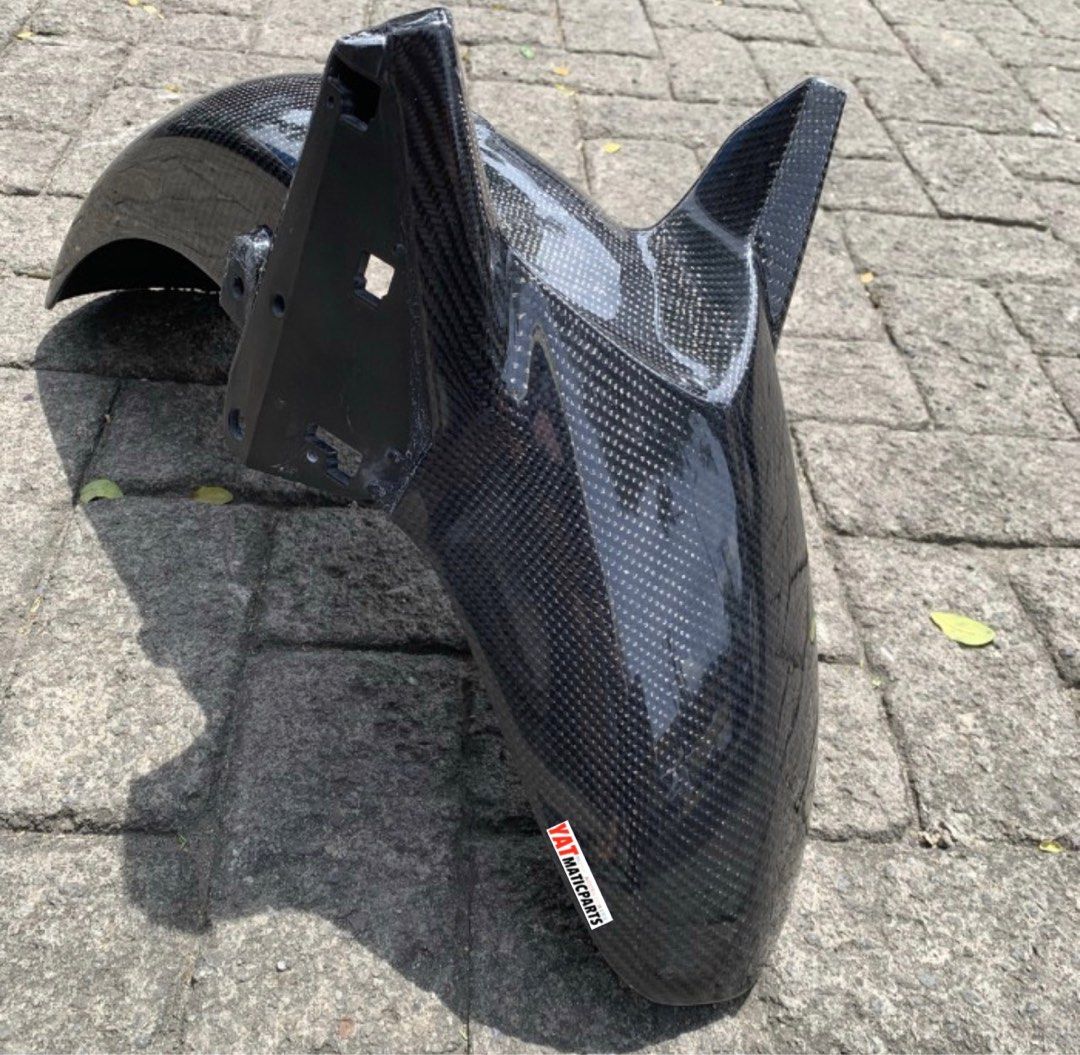 Xmax v2 / xmax connected front mudguard ori Carbon Kevlar, Motorcycles ...