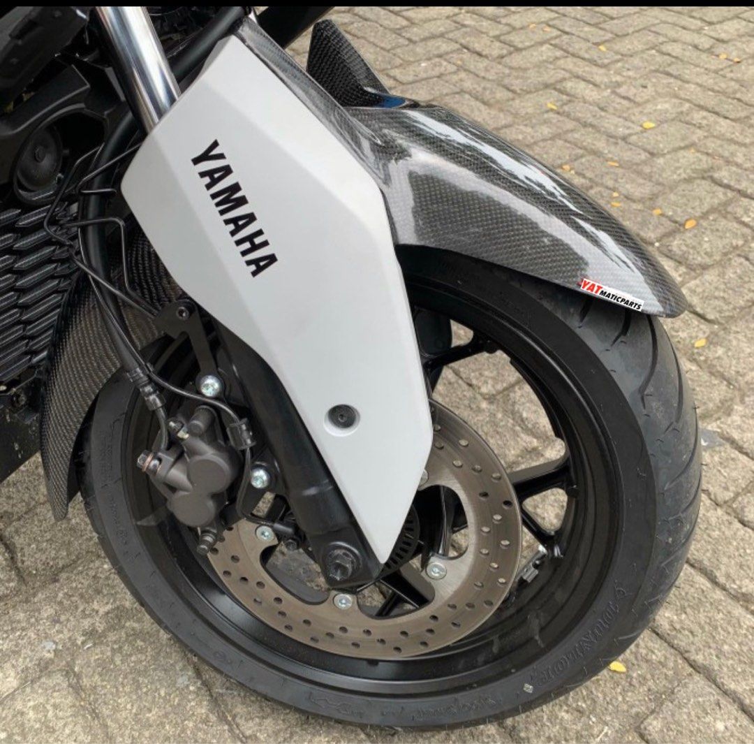 Xmax v2 / xmax connected front mudguard ori Carbon Kevlar, Motorcycles ...