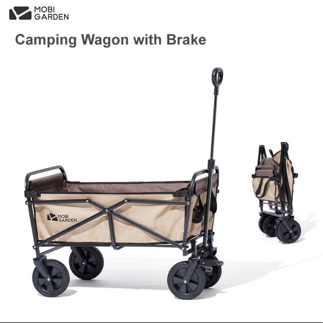 100L Mobi Garden Wagon Trolley Camping With Brake, Sports Equipment ...