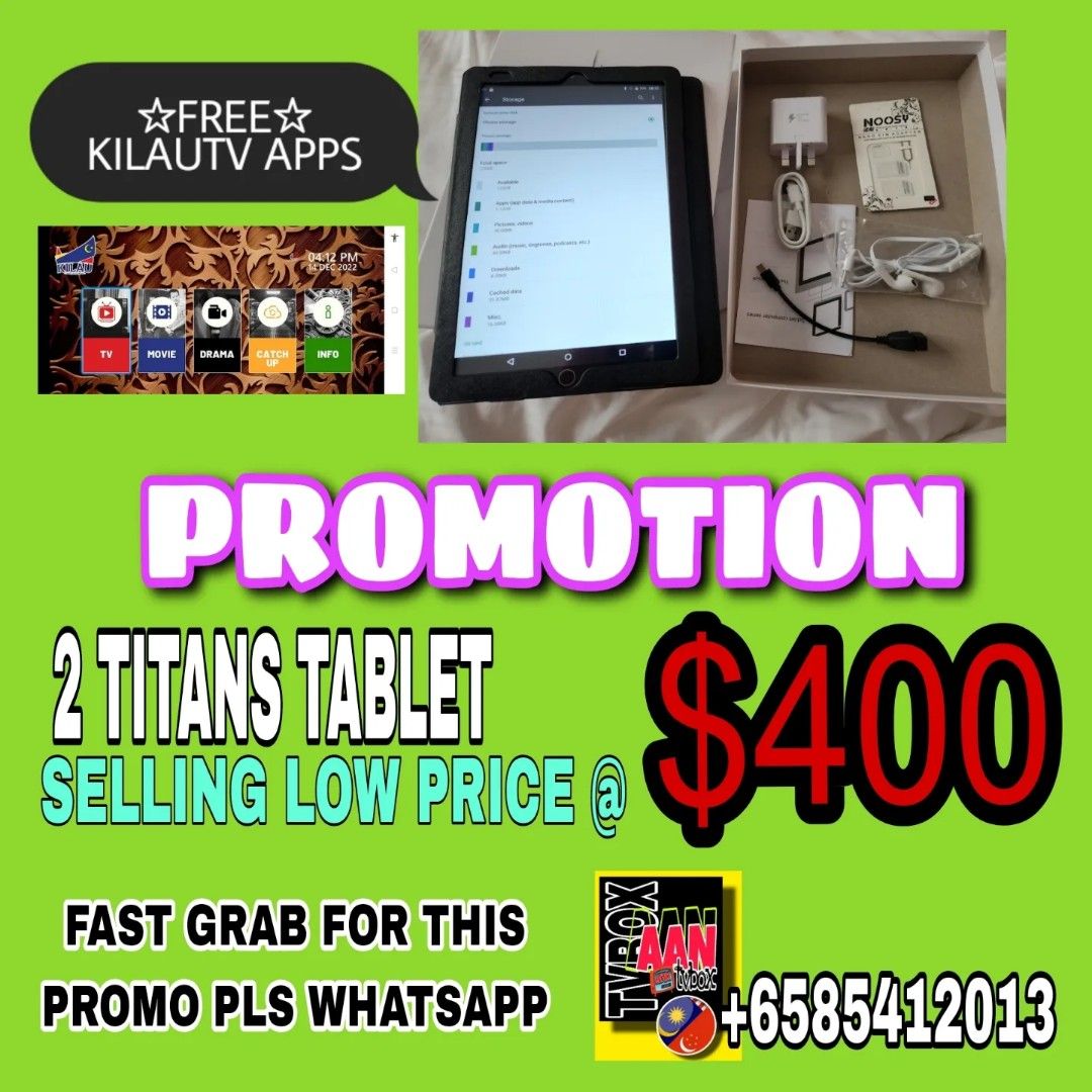 2 SET TITANS TABLET(WITH KILAUTV APPS INCLUDED), Mobile Phones ...