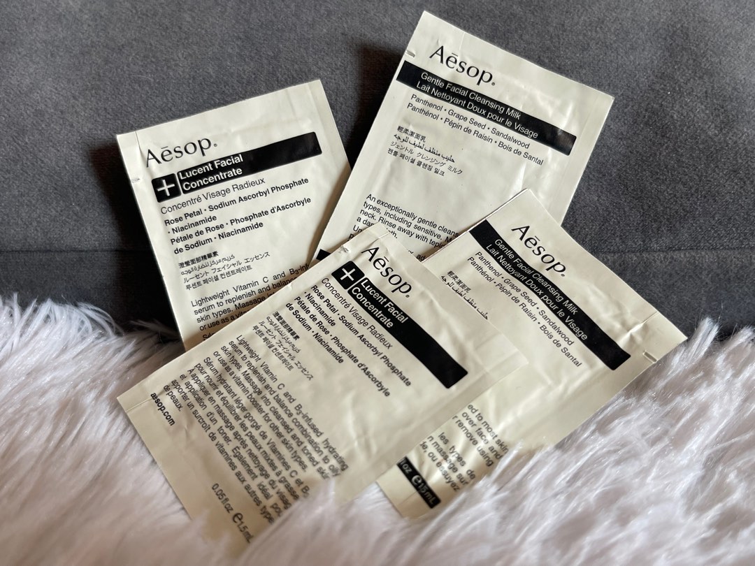 Aesop Samples [4pcs], Beauty & Personal Care, Face, Face Care on Carousell
