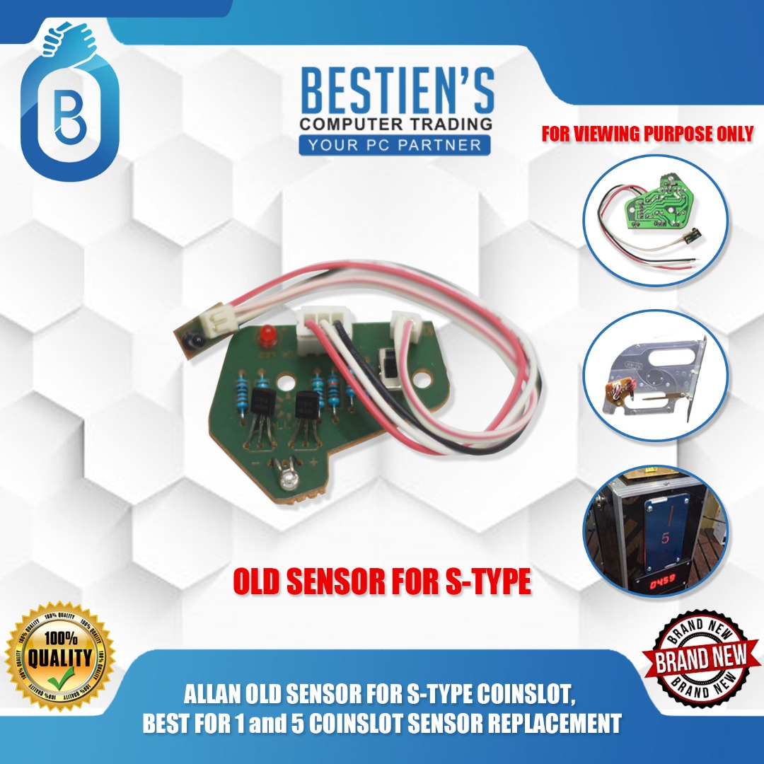 ALLAN OLD SENSOR FOR S-TYPE COINSLOT, BEST FOR 1 and 5 COINSLOT SENSOR ...