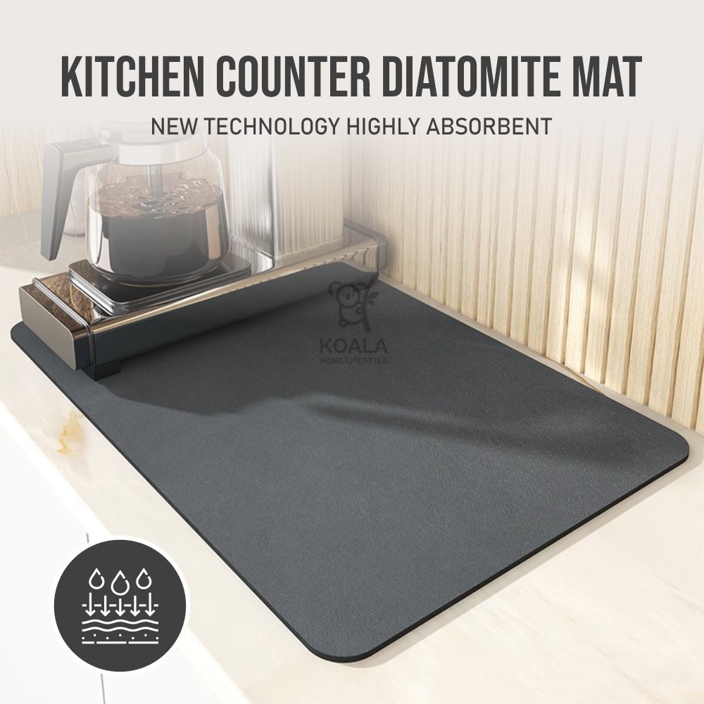 Anti Slip Diatomite Absorbent Soft Table Mat Bathroom Mat, Furniture ...