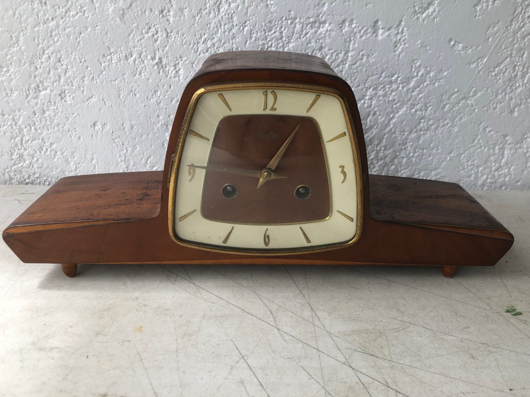 Antique Zenith German Mantle Winding Clock, Furniture & Home Living ...
