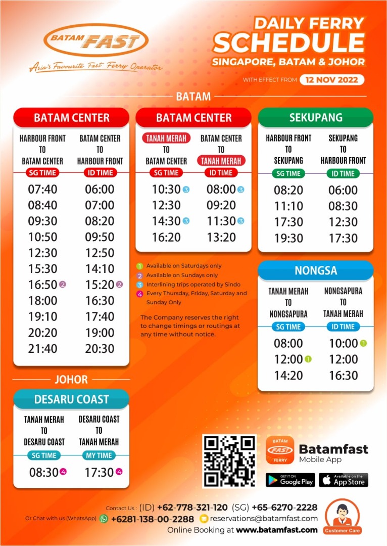 Batam Return Ferry Ticket (Batam Fast Ferry) All Passport 2023, Tickets ...