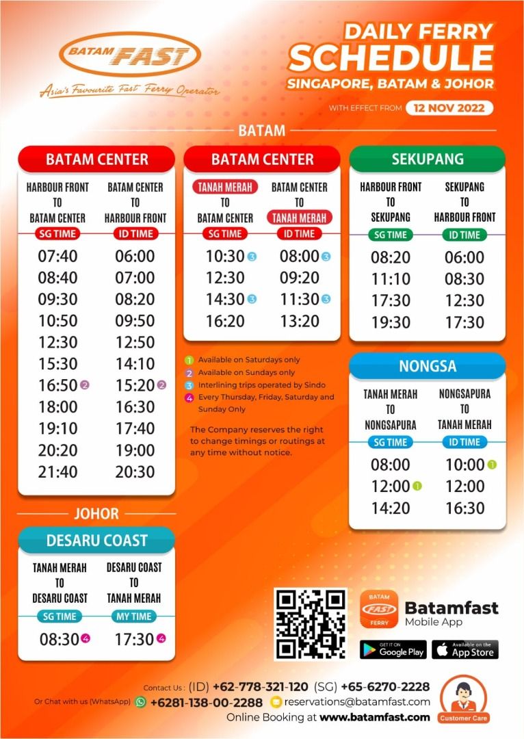 Batam Return Ferry Ticket (Batam Fast Ferry) All Passport 2023, Tickets ...