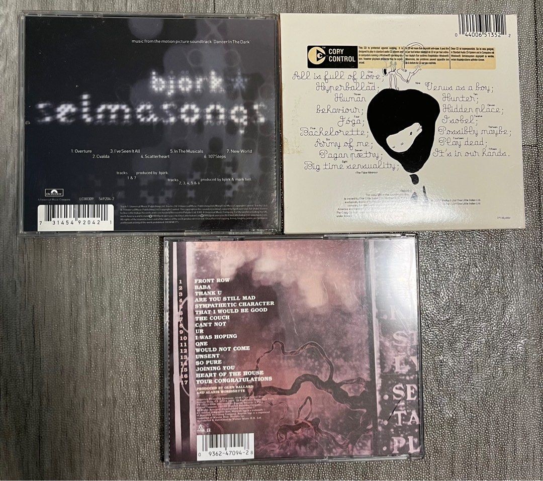 Bjork and Alanis Morissette CD collection, 興趣及遊戲, 音樂樂器 & 配件, 音樂與媒體 - CD ...