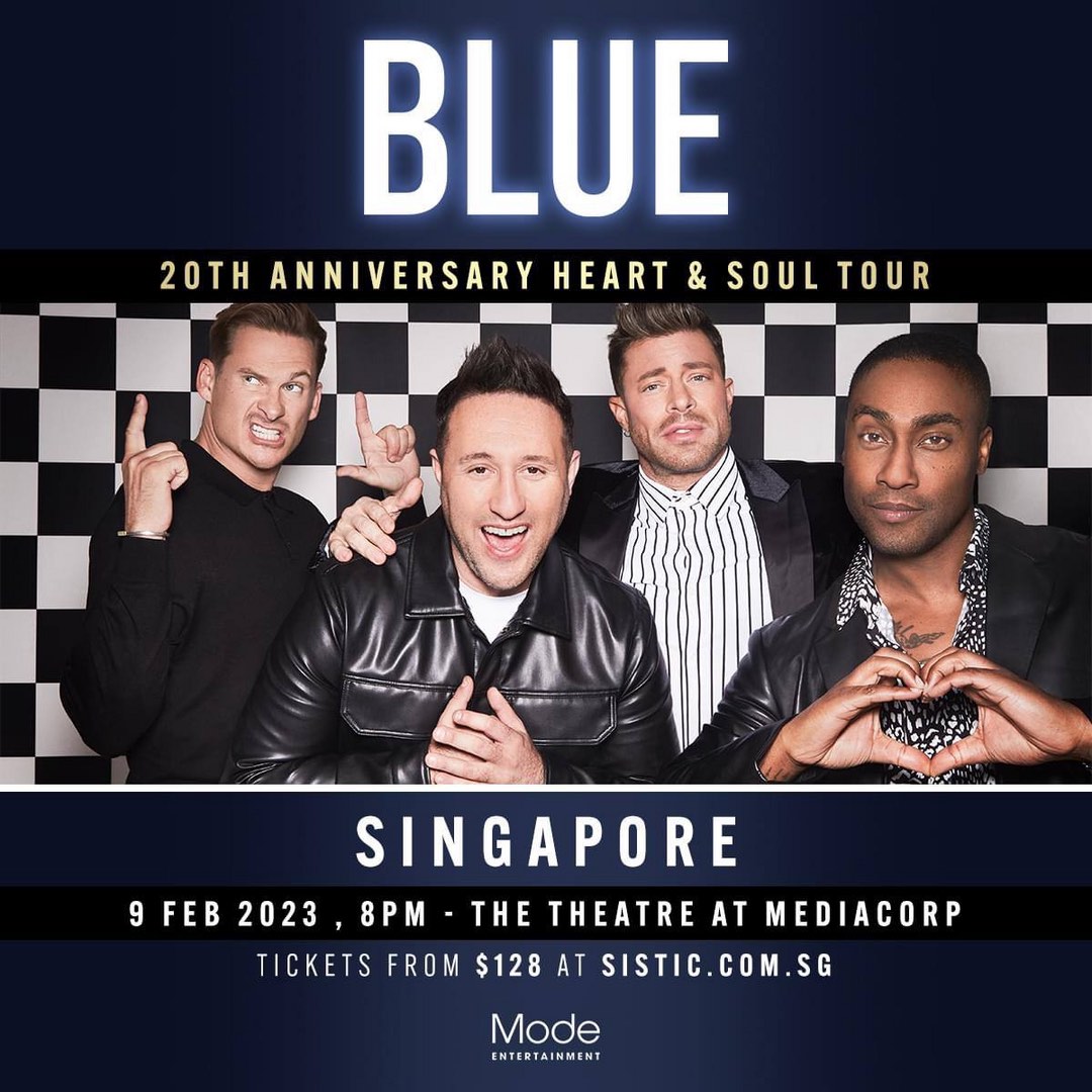 Blue in Singapore 2023 concert Blue 20th Anniversary Heart and Soul ...
