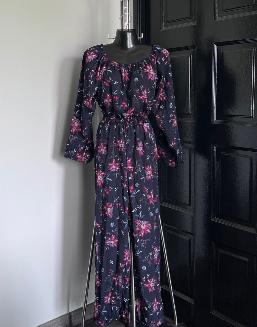 BN Vintage Floral Jumpsuit | With flare hands & legs, Women's Fashion ...