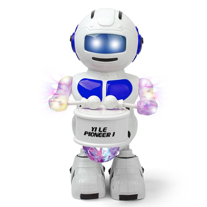Bot Robot Pioneer 2 Electronic Walking Dancing to Drum Electric Toys ...