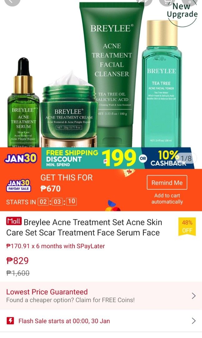 Breylee acne treatment set, Beauty & Personal Care, Face, Face Care on Carousell
