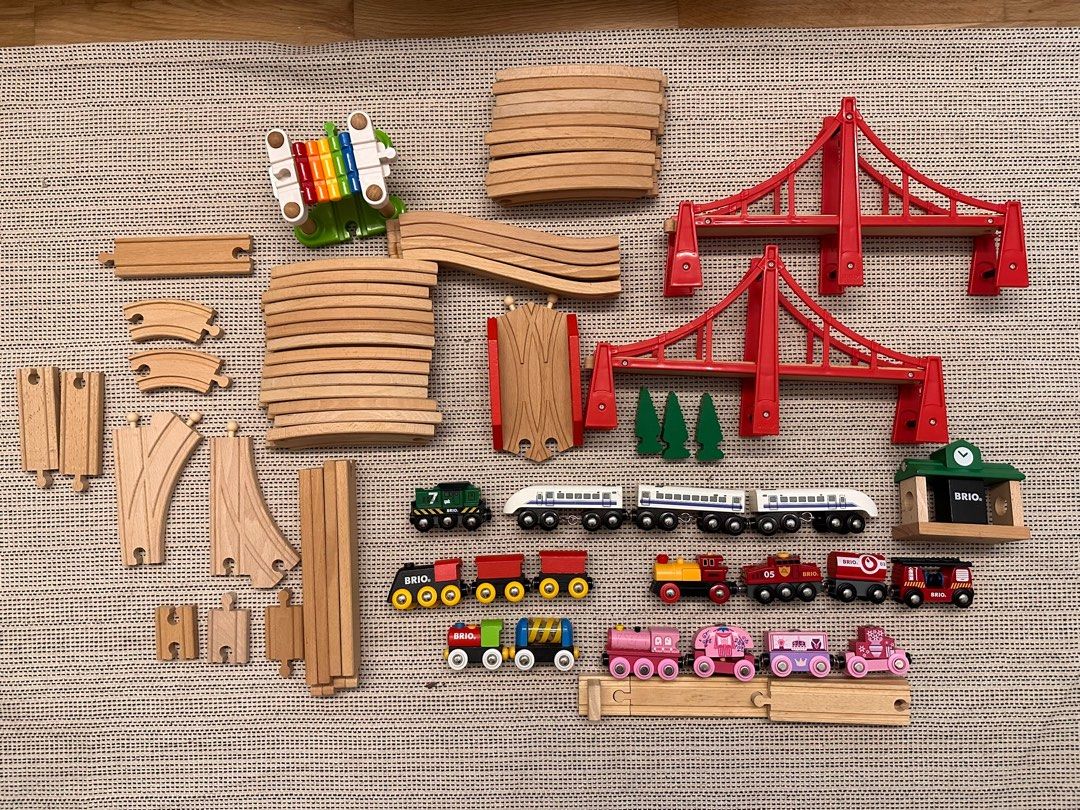 Brio train figure 8 double suspension bridge starter set engines ...