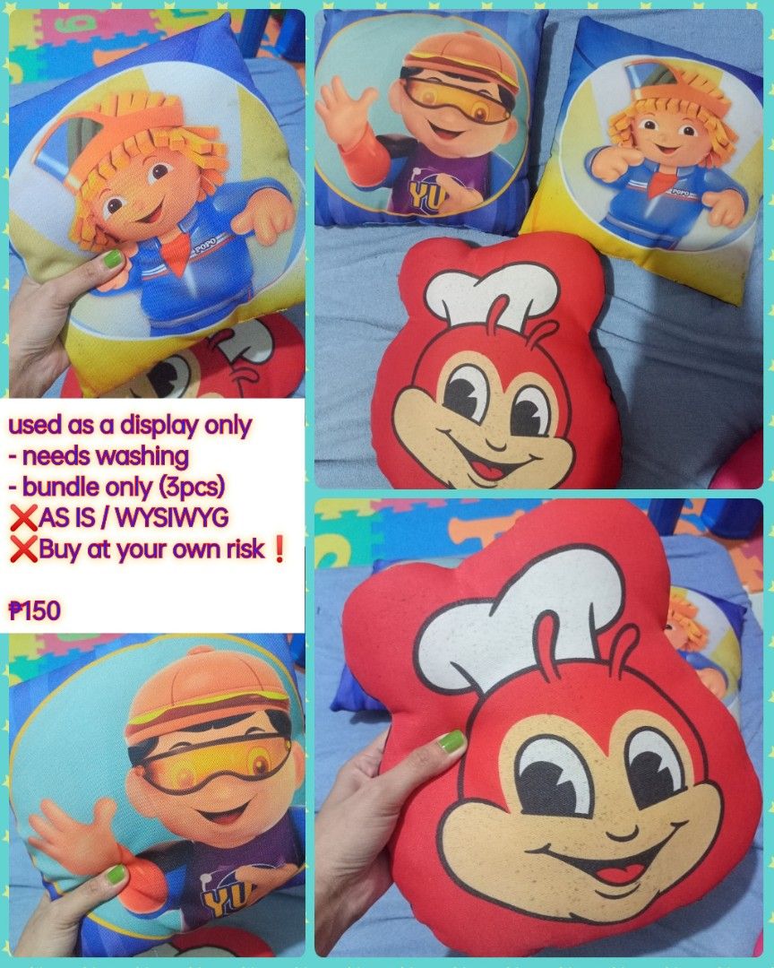 BUNDLE OF JOLLIBEE CHARACTERS PILLOW, Babies & Kids, Maternity Care on ...