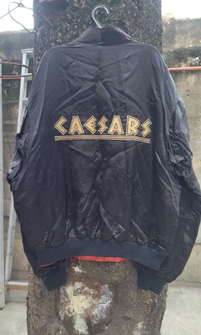 Caesars Satin Jacket Vintage Reversible, Men's Fashion, Coats, Jackets ...