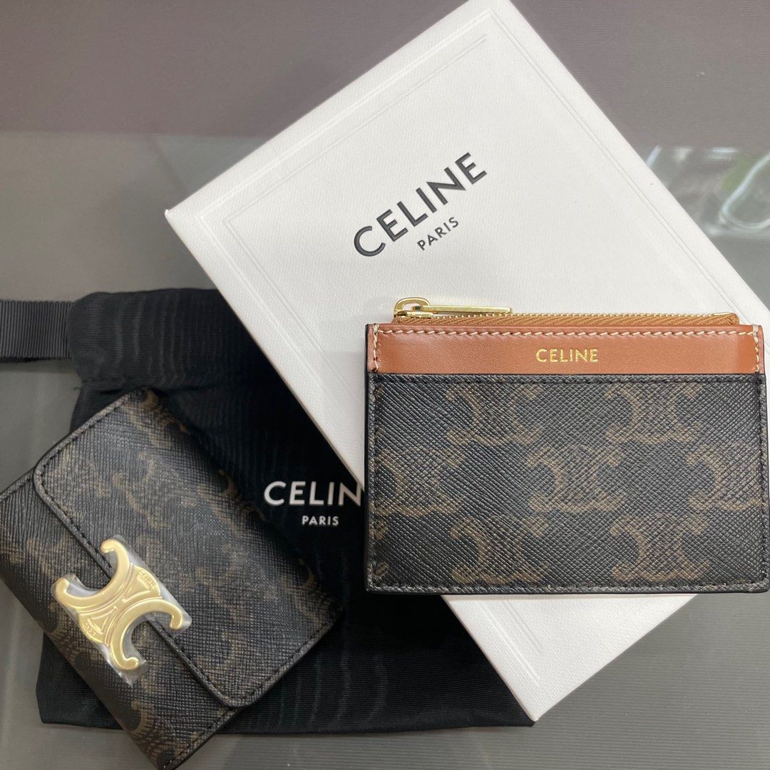 Celine COMPACT WALLET TRIOMPHE IN TRIOMPHE CANVAS, Women's Fashion ...