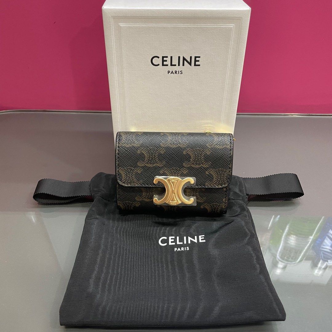 Celine COMPACT WALLET TRIOMPHE IN TRIOMPHE CANVAS, Women's Fashion ...