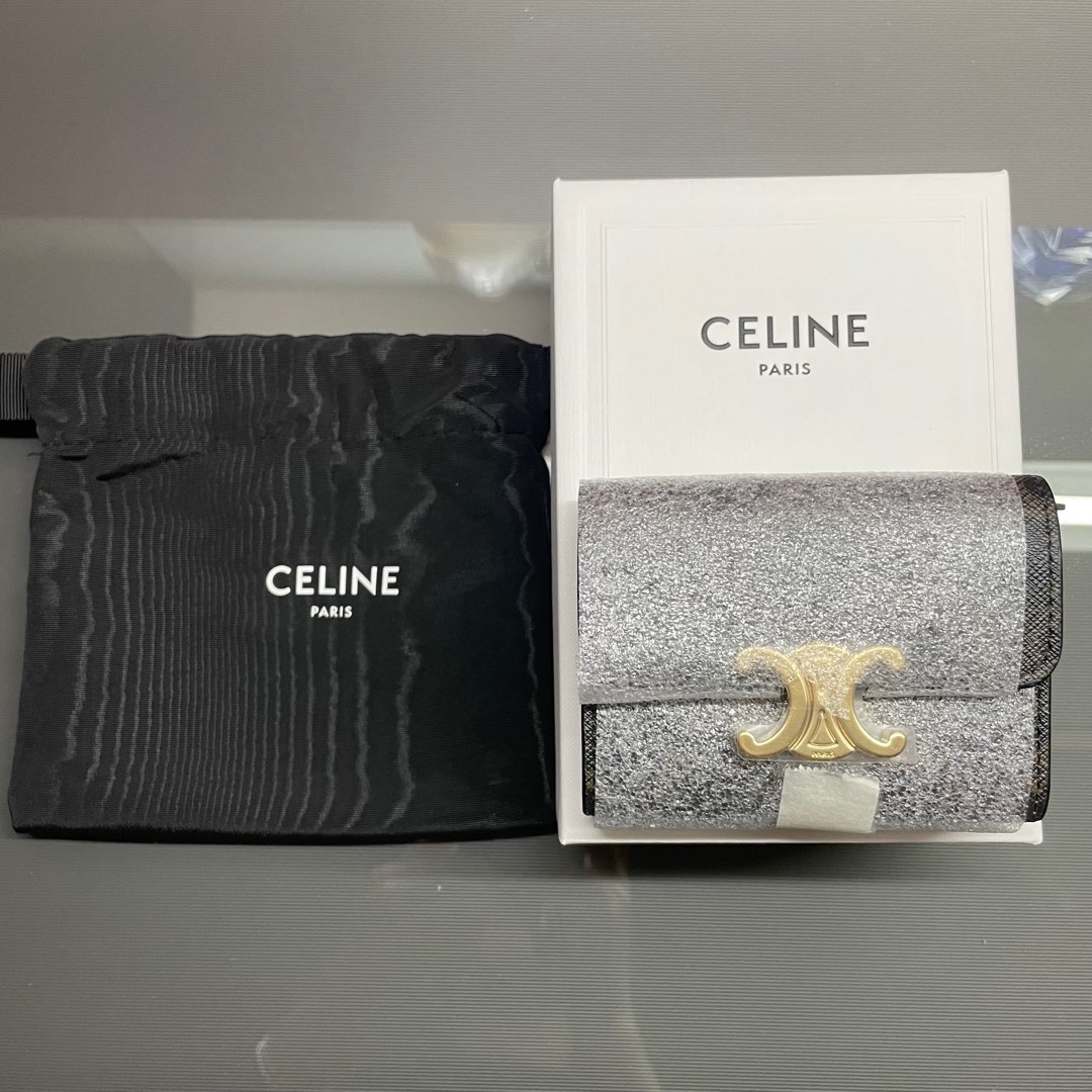 Celine COMPACT WALLET TRIOMPHE IN TRIOMPHE CANVAS, Women's Fashion ...