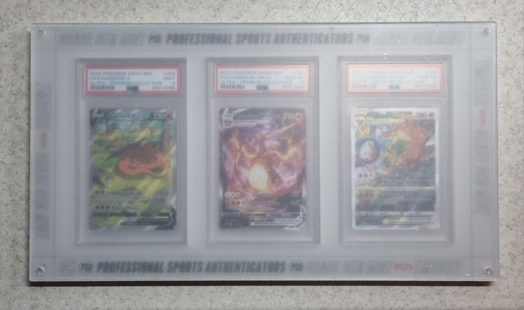 Charizard UPC Promos Sequential PSA Graded [9-10-10] with Acrylic Slab ...