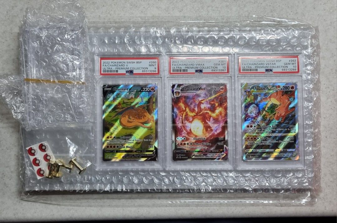 Charizard UPC Promos Sequential PSA Graded [9-10-10] with Acrylic Slab ...