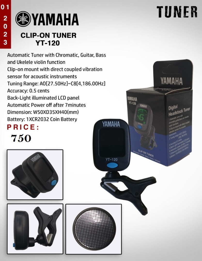 Clip on tuner TY-120 Yamaha, Hobbies & Toys, Music & Media, Music Accessories on Carousell
