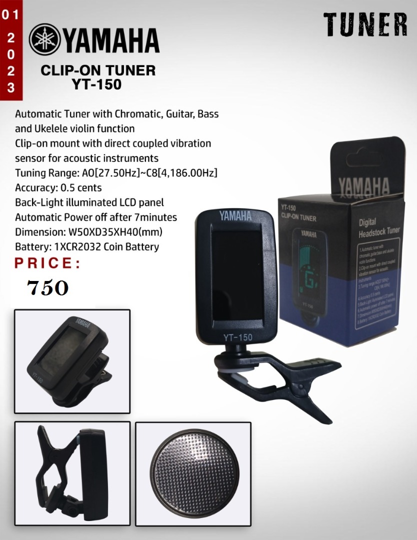 Clip on tuner YT-150 Yamaha, Hobbies & Toys, Music & Media, Music Accessories on Carousell