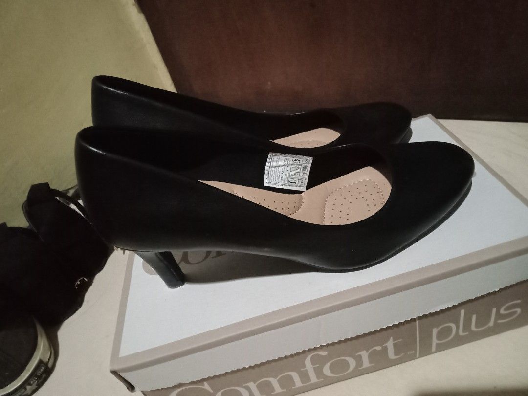 Comfort | plus Black Shoes, Women's Fashion, Footwear, Heels on Carousell