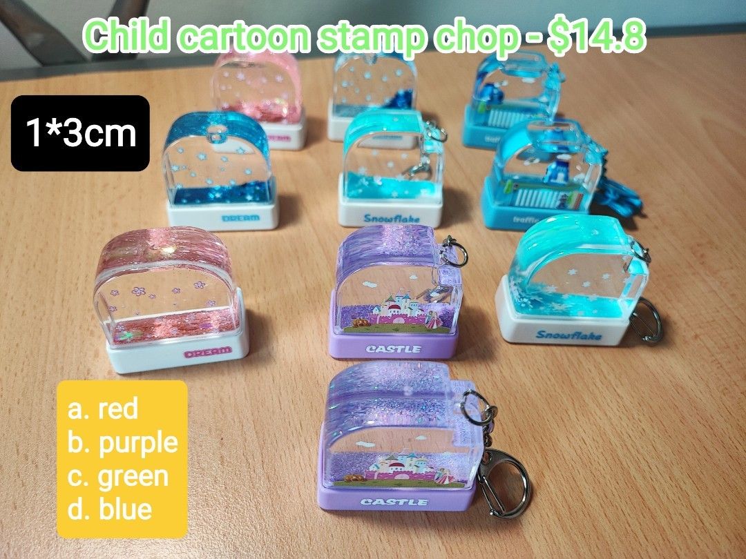 Company stamp/ child and teacher name or cartoon chop, Hobbies & Toys ...