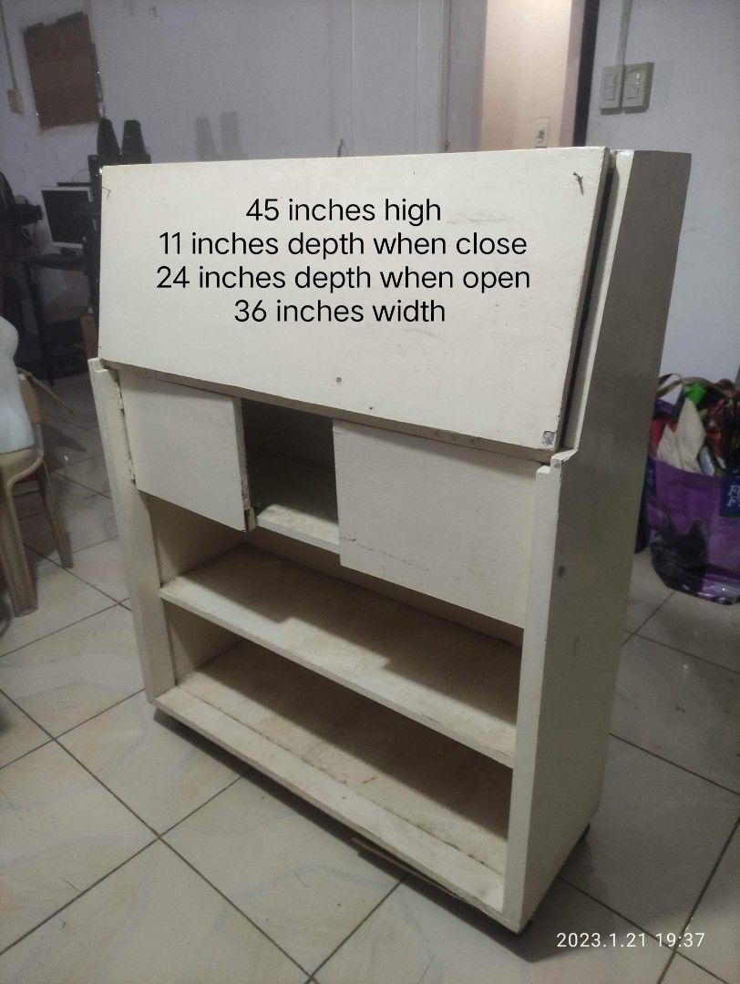 convertible study table shelf with free PC chair, Furniture & Home ...