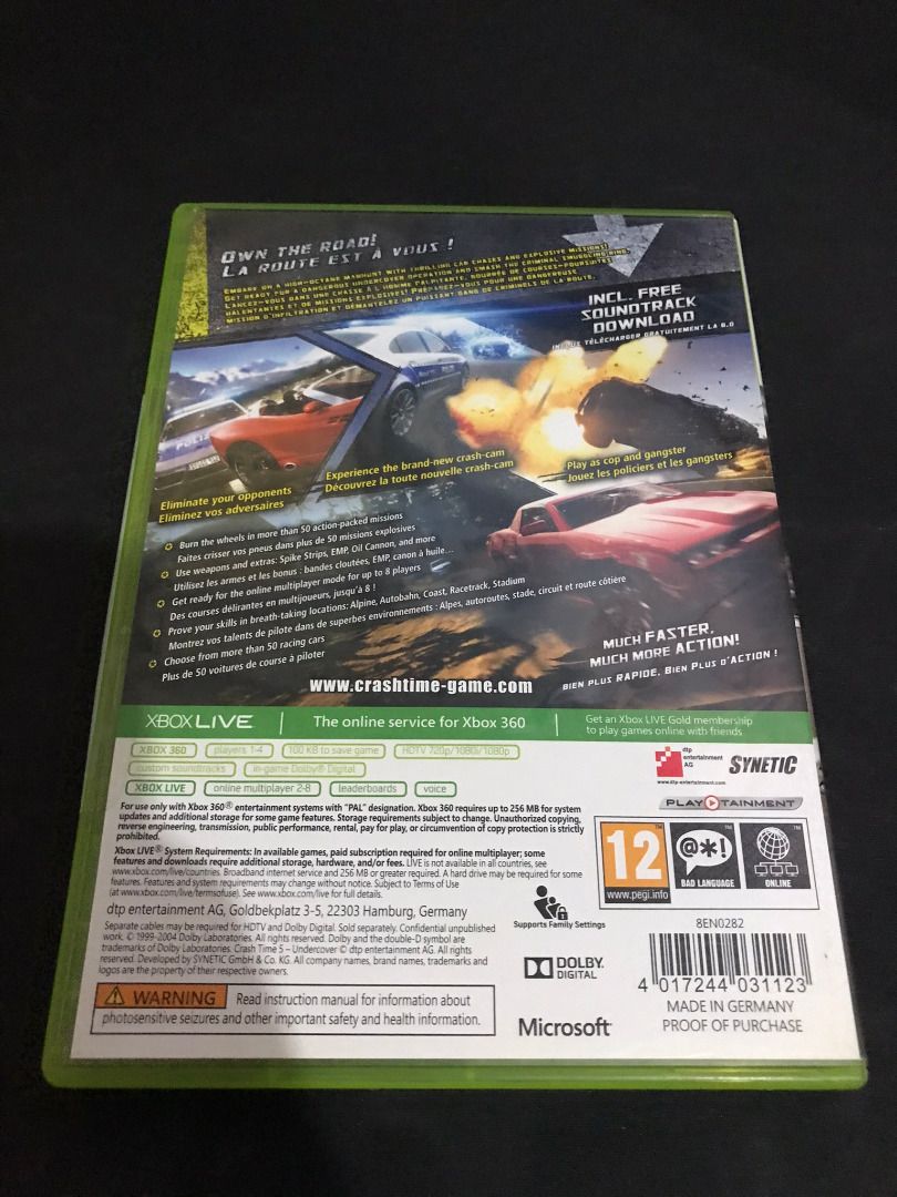 Crash Time 5: Undercover for Xbox 360 (X360), Video Gaming, Video Games ...