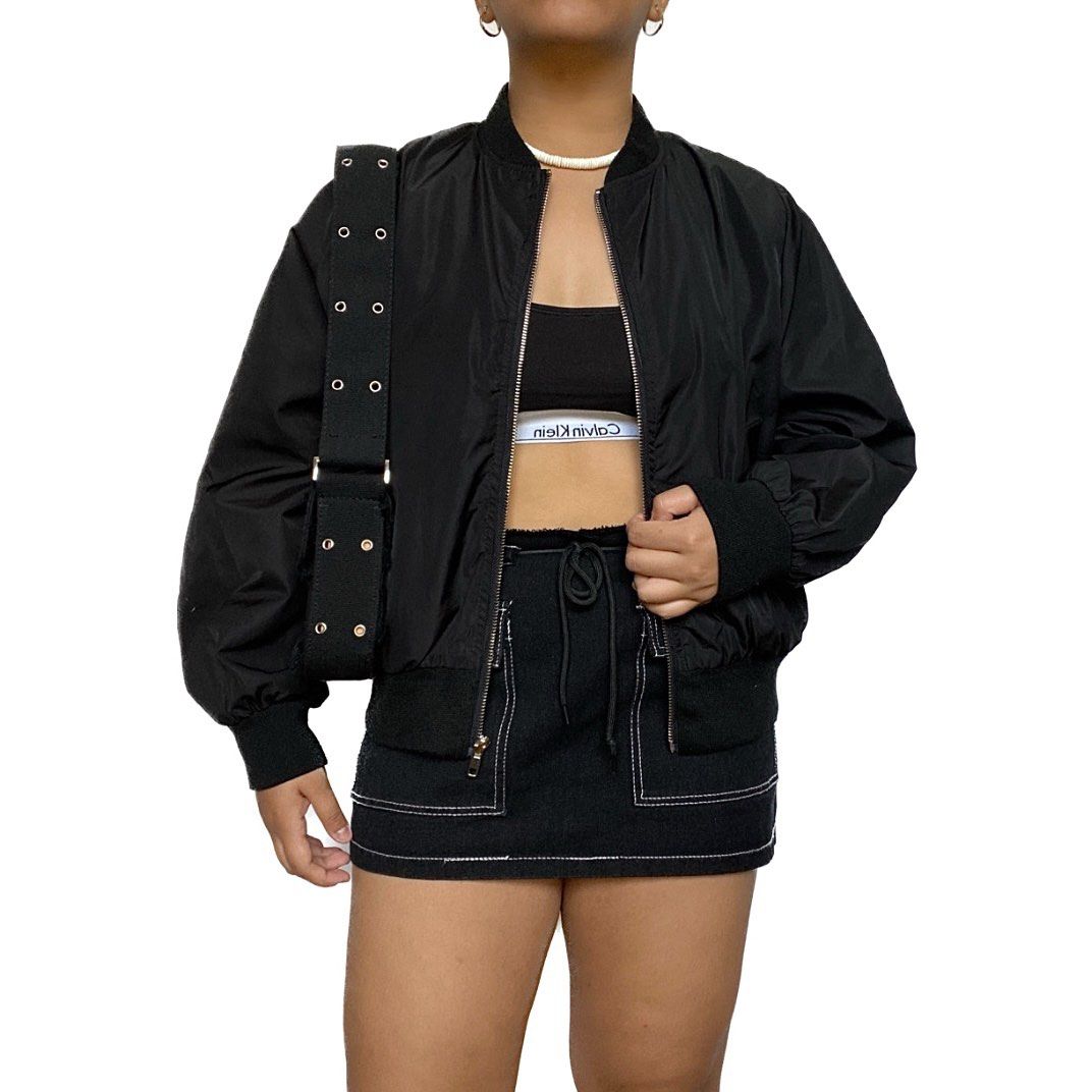 cropped bomber jacket, Women's Fashion, Coats, Jackets and Outerwear on ...