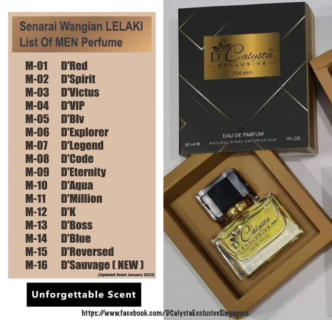 D'Calysta Exclusive Perfume, Beauty & Personal Care, Fragrance ...