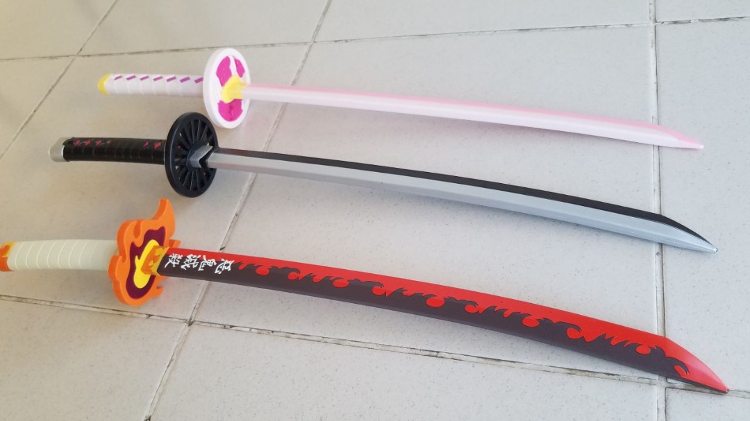 Demon Slayer/Kimetsu no Yaiba sword replicas and plush, Hobbies & Toys ...