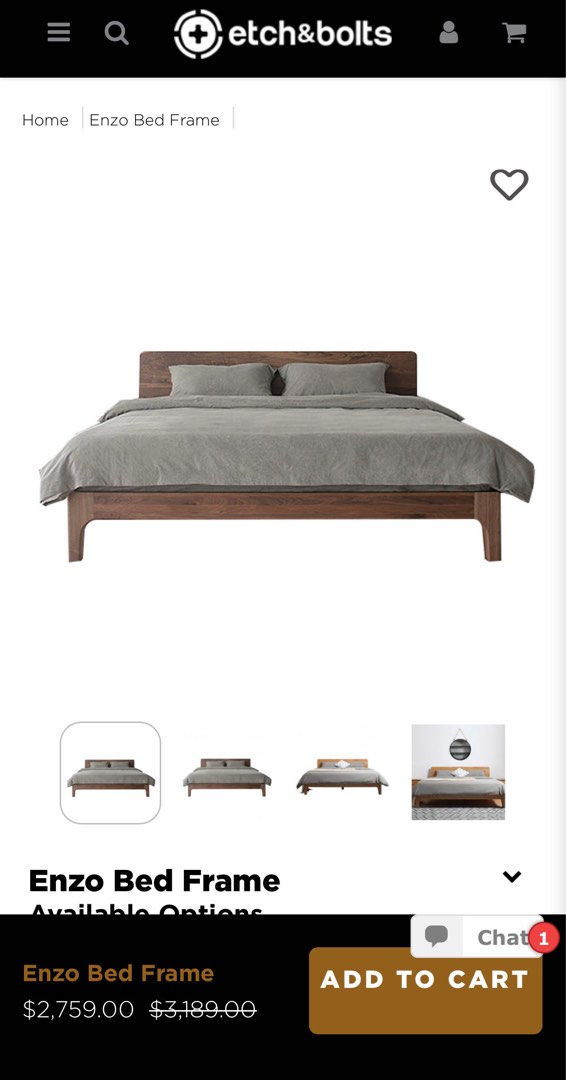 ENZO Bed Frame, Furniture & Home Living, Furniture, Bed Frames ...