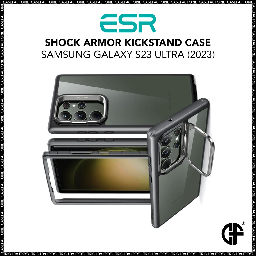 ESR Shock Armor Kickstand Case for Samsung Galaxy S23 Ultra (2023 ...