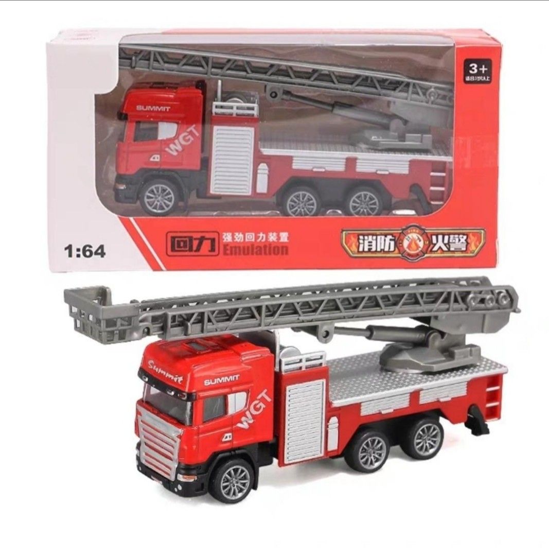 Fire Engine Ladder Truck Fireman Vehicle Cake Topper, Hobbies & Toys ...