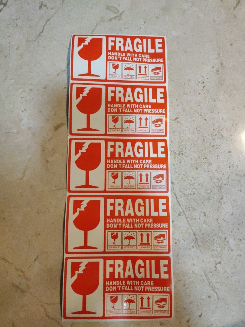 Fragile label sticker*5, Hobbies & Toys, Stationery & Craft, Craft ...