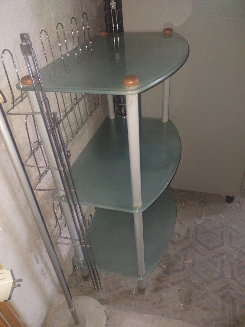 Frosted Glass Rack, Furniture & Home Living, Furniture, Shelves ...
