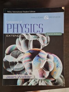 Fundamentals of physics extended 8th edition by Halliday & Resnick ...