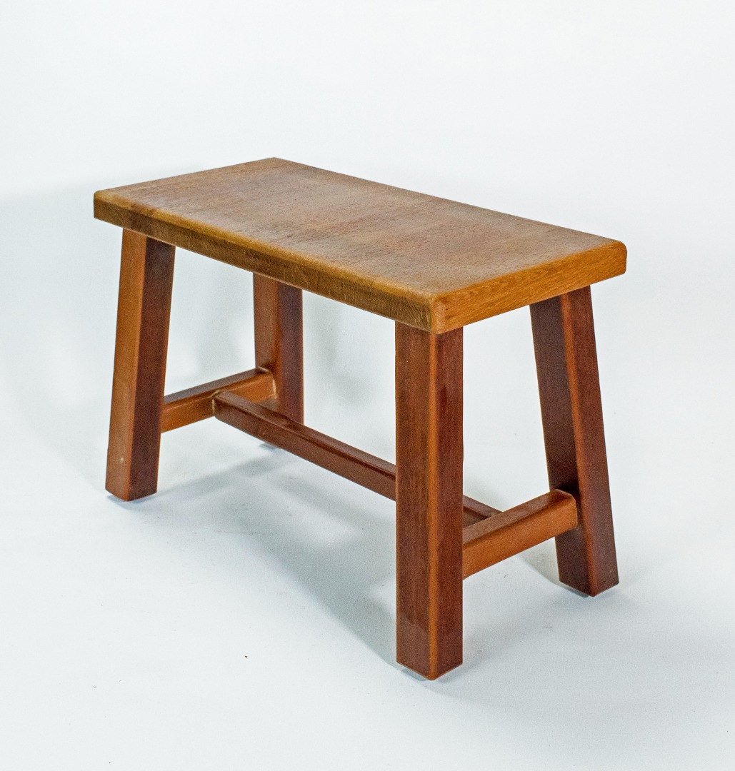 Handmade hard wood bench stool (Made in Singapore), Furniture & Home ...