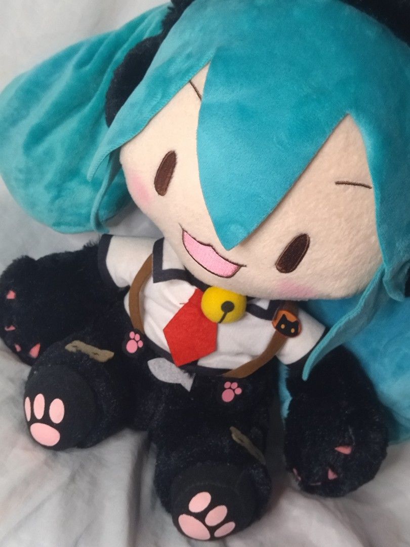 Hatsune Miku Nyanko Black Cat Big Plush Hobbies And Toys Toys And Games On Carousell