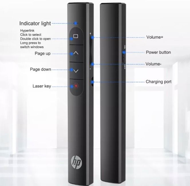 HP Wireless USB Laser Remote Control 2.4GHz PPT Powerpoint Presentation ...