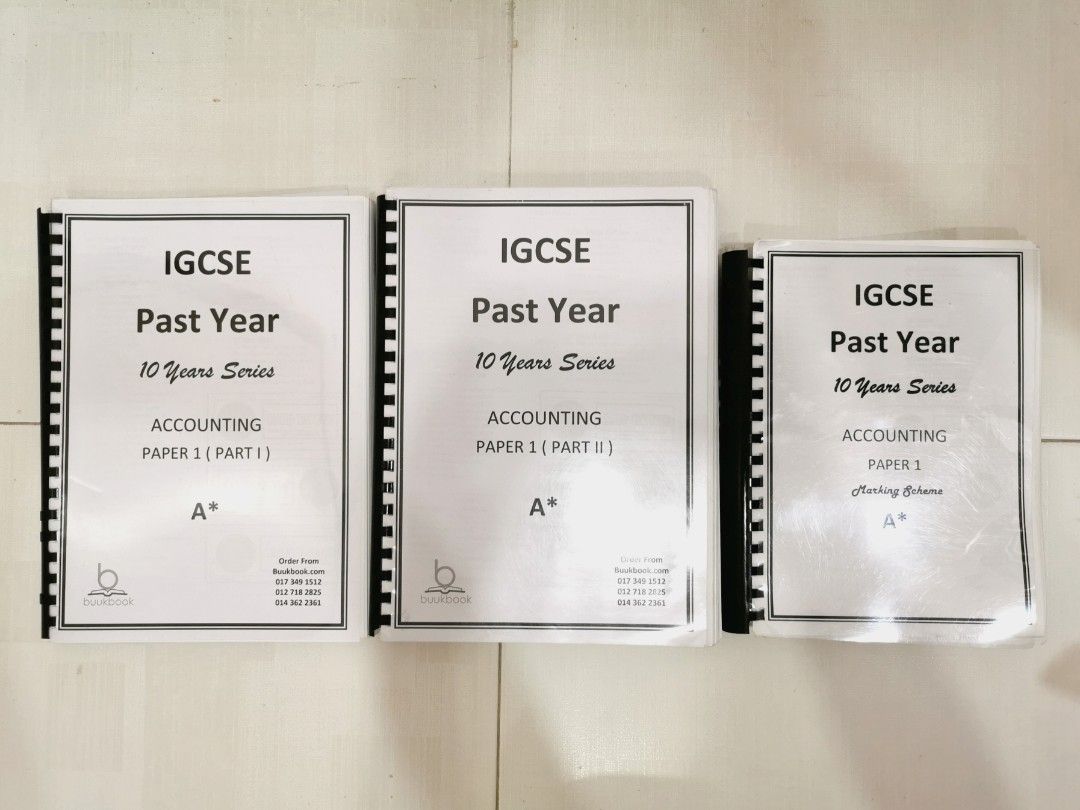 IGCSE account paper 1 past year paper 2008-2018, Hobbies & Toys, Books ...