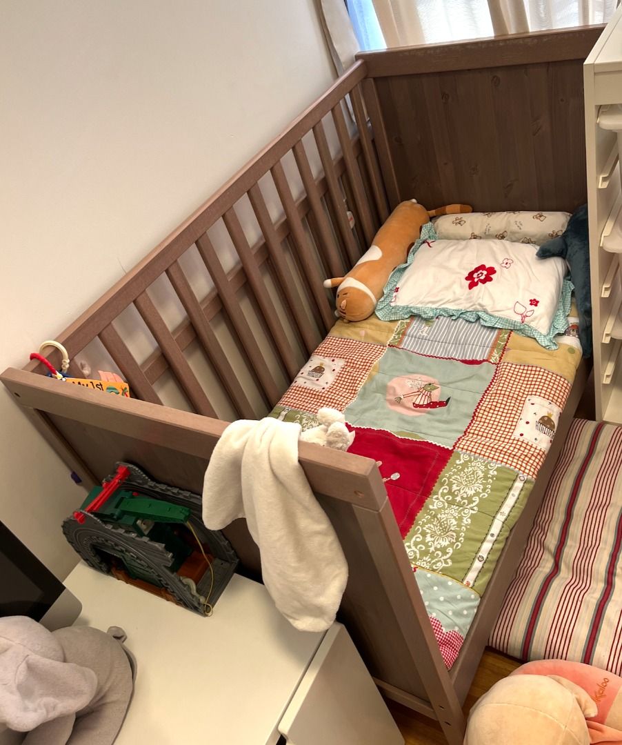 IKEA SUNDVIK 3-way Convertible Baby Cot, Babies & Kids, Baby Nursery ...