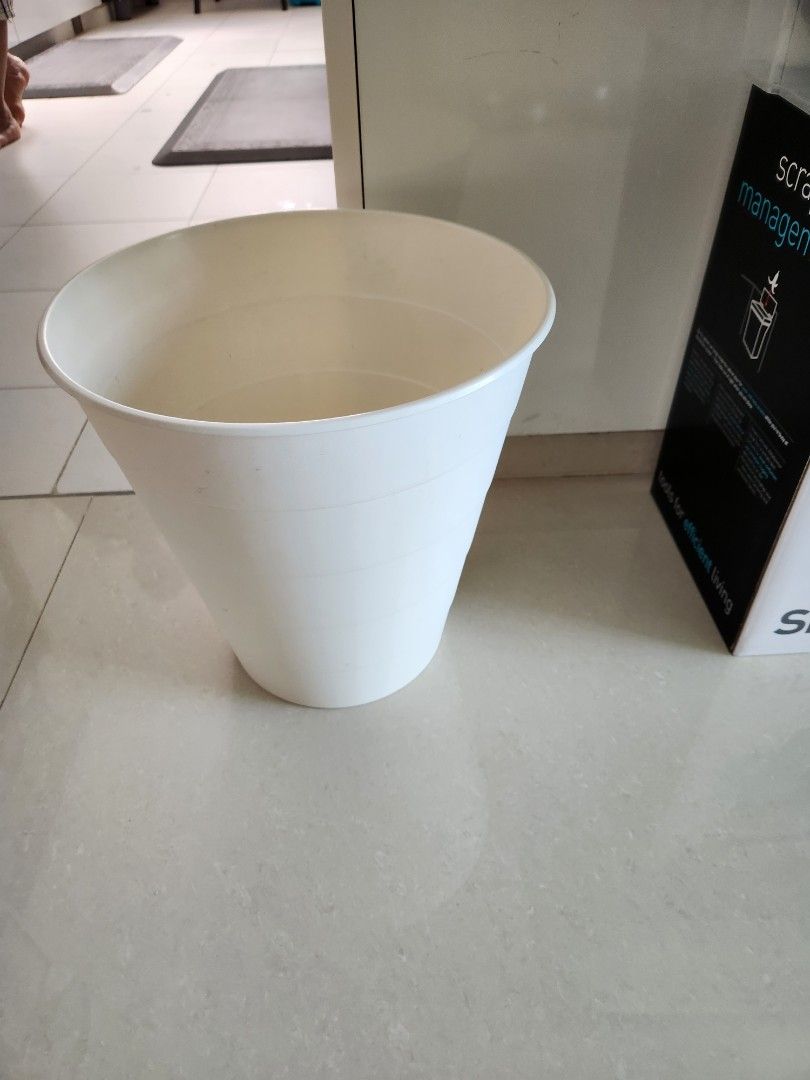IKEA white dustbin, no lid, Furniture & Home Living, Cleaning ...