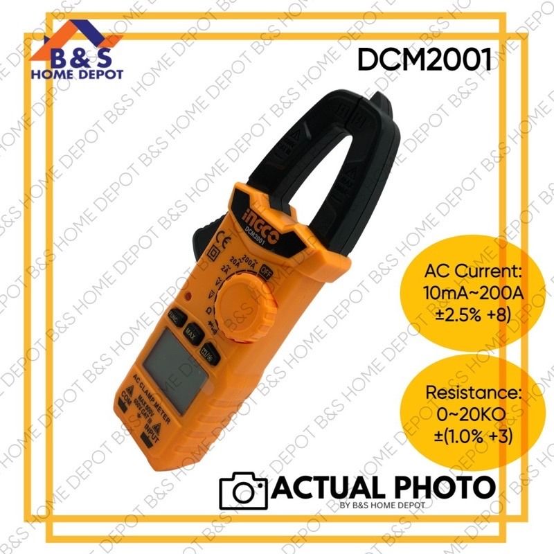 Ingco Digital AC Clamp Meter Tester, Commercial & Industrial ...