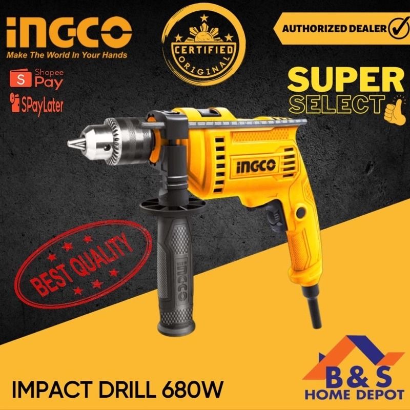Ingco Impact Drill 680W Hammer Function: Forward/Reverse Swit ...