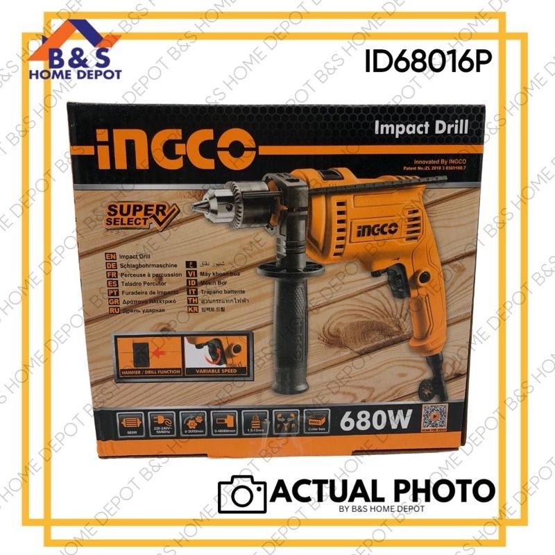 Ingco Impact Drill 680W Hammer Function: Forward/Reverse Swit ...